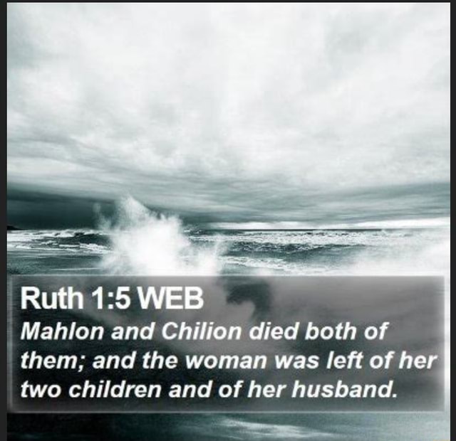 Ruth WEB Mahlon and Chilion died beth of them; and the woman was left ...
