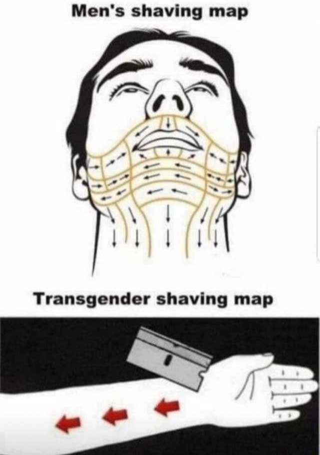 Men's shaving map Transgender shaving map - iFunny