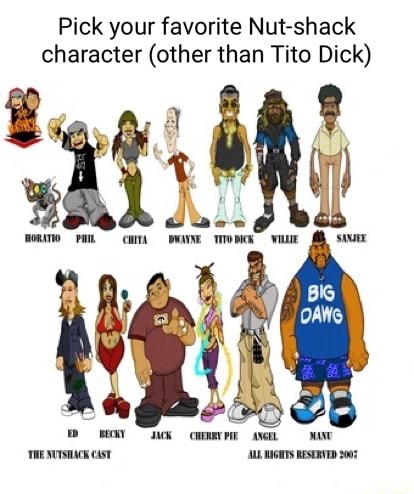 Pick your favorite Nut-shack character (other than Tito Dick) CHERRY ...