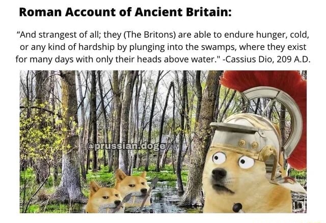 Roman Account of Ancient Britain: "And strangest of all; they (The ...