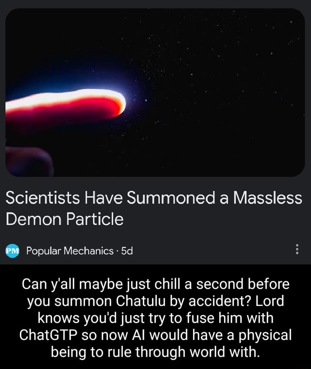Scientists Have Summoned a Massless Demon Particle Popular Mechanics ...