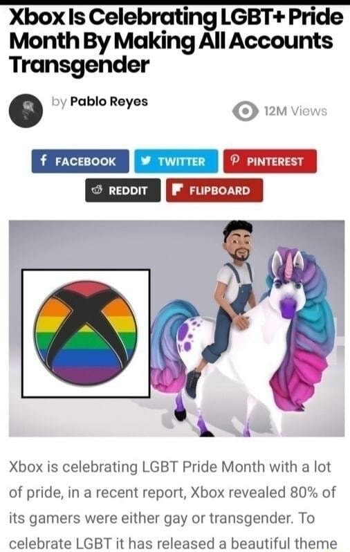 Xbox Is Celebrating LGBT+ Pride Month By Making All Accounts ...