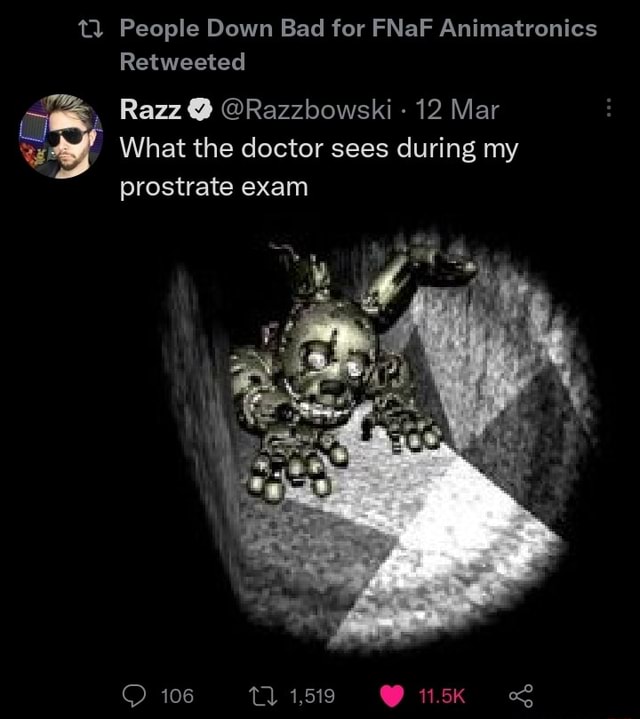 People Down Bad for FNaF Animatronics Retweeted Razz @Razzbowski - 12 ...