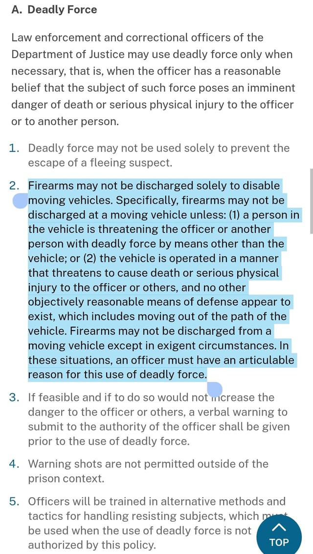 A. Deadly Force Law enforcement and correctional officers of the ...