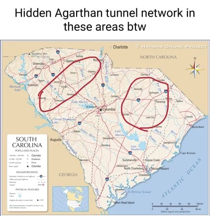 Hidden Agarthan tunnel network in these areas btw - iFunny