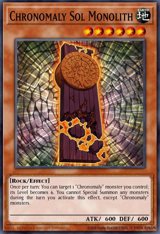 SoL Once per turn: You can target "Chronomaly" monster you control; its ...