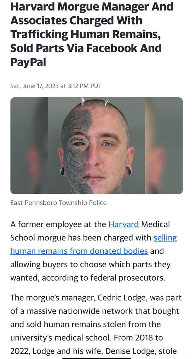 Harvard Morgue Manager And Associates Charged With Trafficking Human ...