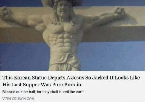 This Korean Statue Depicts A Jesus So Jacked It Looks Like His Last ...
