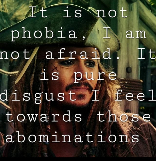 Tt is not phobia, am not afraid. It pure disgust feel towards those ...