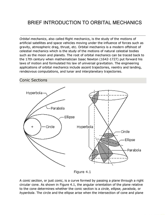 BRIEF INTRODUCTION TO ORBITAL MECHANICS Orbital mechanics, also called ...