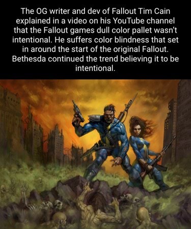 The OG writer and dev of Fallout Tim Cain explained in a video on his ...