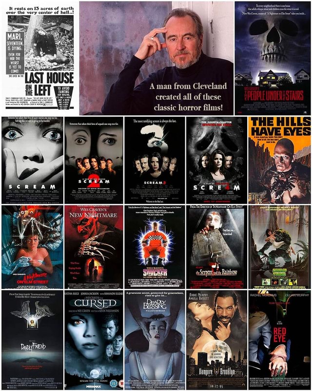 Select your favorite iconic horror film by Cleveland’s own Wes Craven 🩸 ...