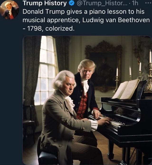 Trump History @Trump_Histor...- Donald Trump gives a piano lesson to ...