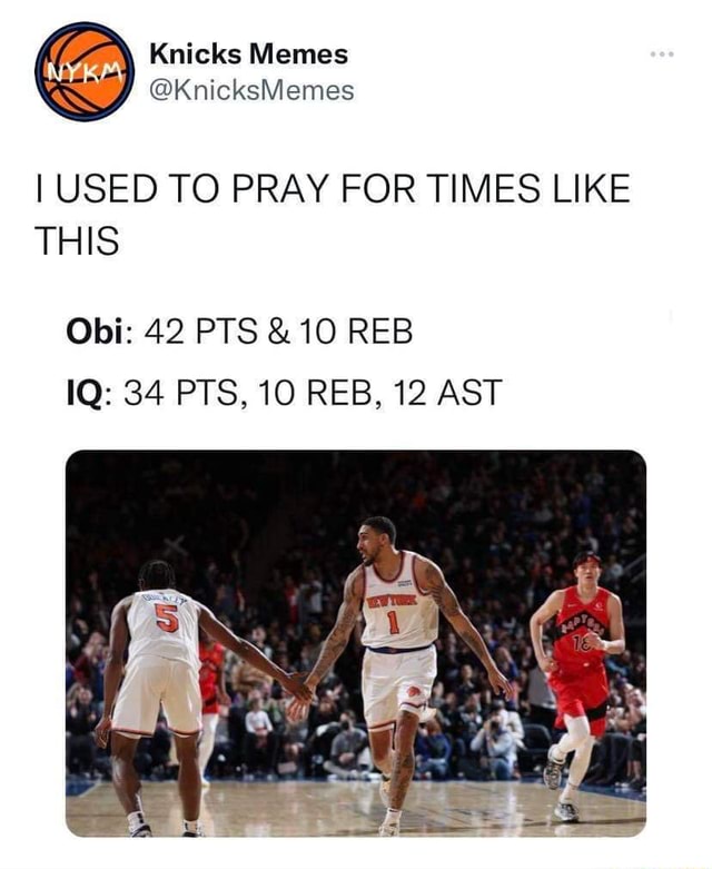 HUGE games for the Knicks kids! - Knicks Memes We @KnicksMemes I USED ...