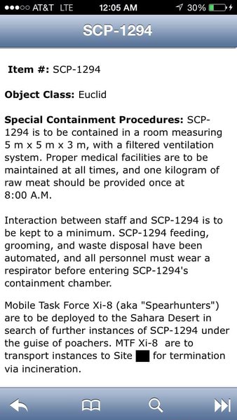 Item SCP-1294 Object Class: Euclid Special Containment Procedures: SCP ...