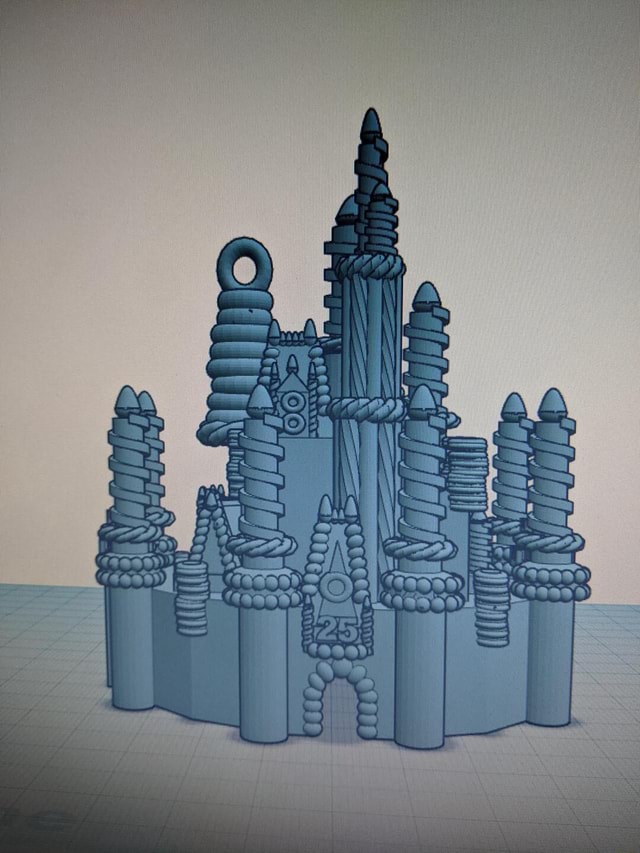 Created the Disney 25th anniversary cake castle in tinkercad- now to ...