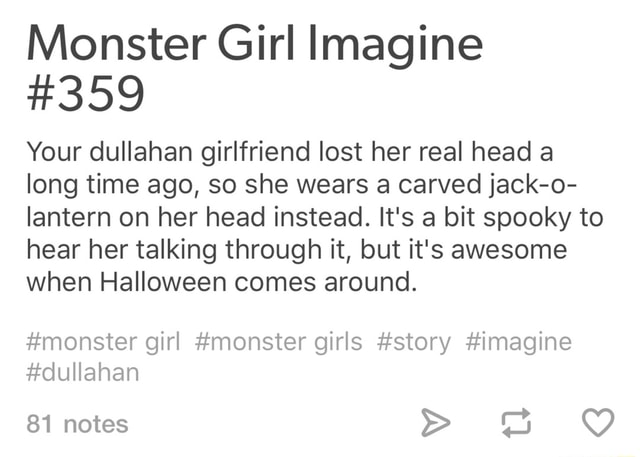 Monster Girl Imagine #359 Your dullahan girlfriend lost her real head a ...