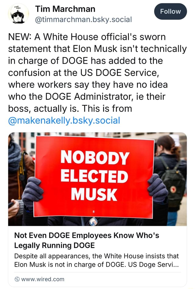 Tim Marchman @timmarchman.bsky.social NEW: A White House official's ...