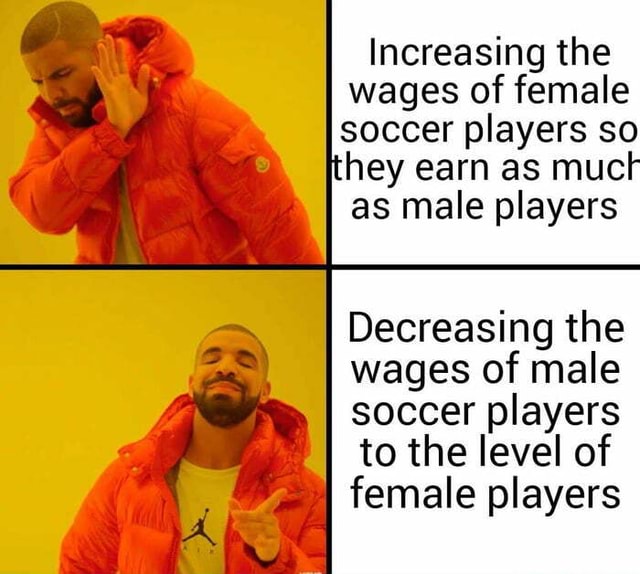 Increasing the wages of female soccer players so hey earn as muct as ...