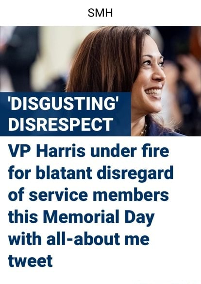 'DISGUSTING' DISRESPECT VP Harris under fire for blatant disregard of ...