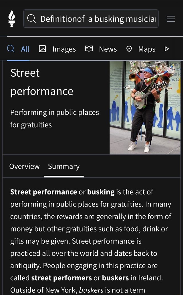 Definitionof busking musicial All Images News Maps Street performance ...