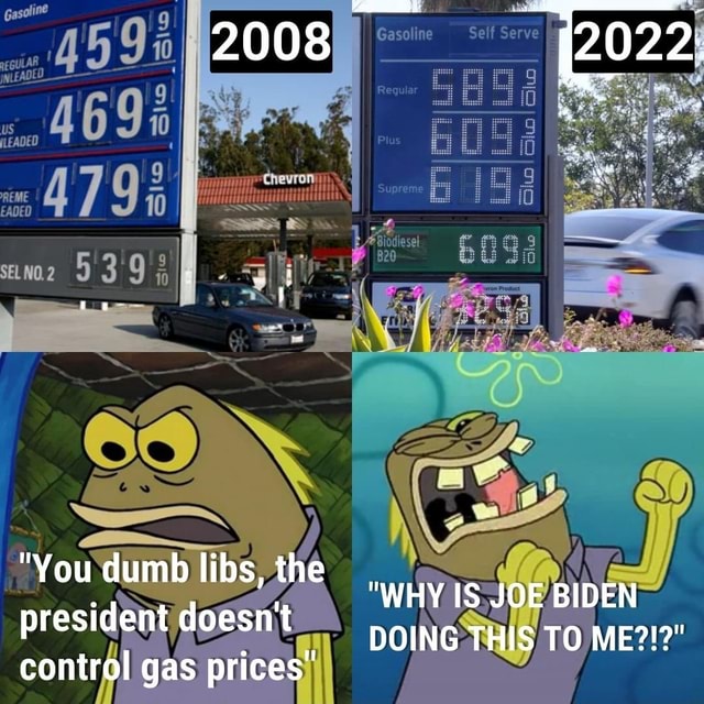 Gasoline 2008 Gasoline Self Serve 2022 "You dumb libs, the president ...
