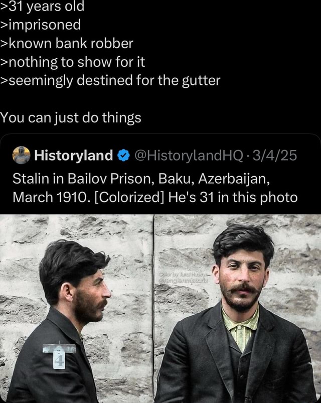 >31 years old >imprisoned >known bank robber >nothing to show for it ...