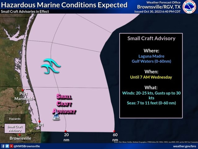 Weather Forecast Office Hazardous Marine Conditions Expected TX 'Small ...