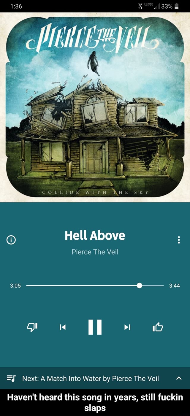 CD Hell Above Pierce The Veil - Haven't heard this song in years, still fuckin slaps - iFunny
