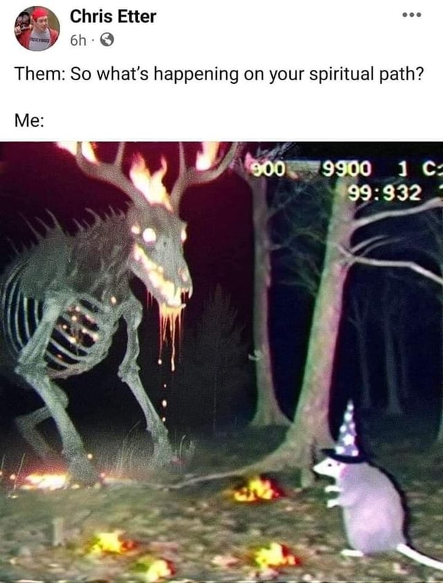 Chris Etter Them: So what's happening on your spiritual path? Mes - iFunny
