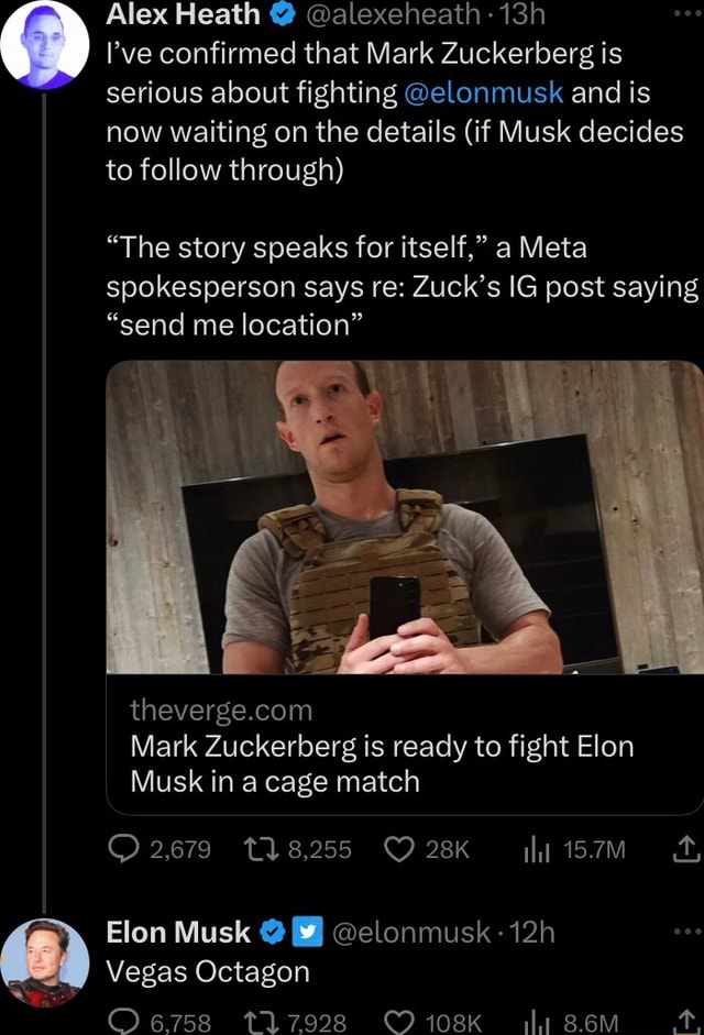 Alex Heath @ @alexeheath ve confirmed that Mark Zuckerberg is serious ...