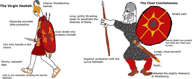 Inferior Montefortino The Chad Comitatenses. The Virgin Hastati. helmet ...