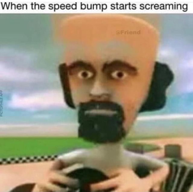 When the speed bump starts screaming - iFunny