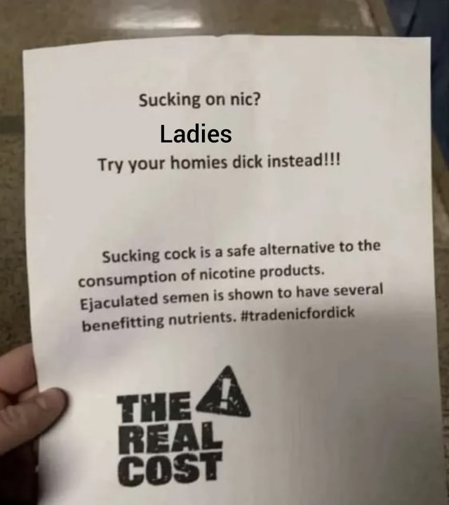 Sucking On Nic Ladies Try Your Homies Dick Instead Sucking Cock Is