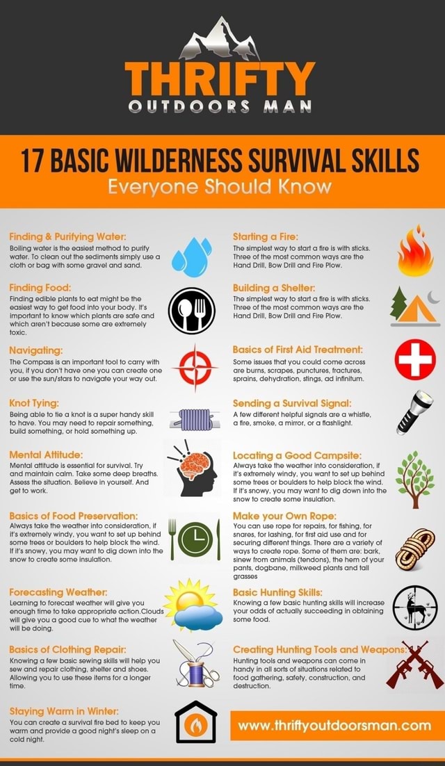 17 BASIC WILDERNESS SURVIVAL SKILLS Boiling water is the easiest method ...