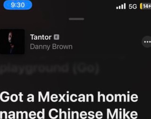 All (10% Tantor Danny Brown Got a Mexican homie named Chinese Mike - iFunny