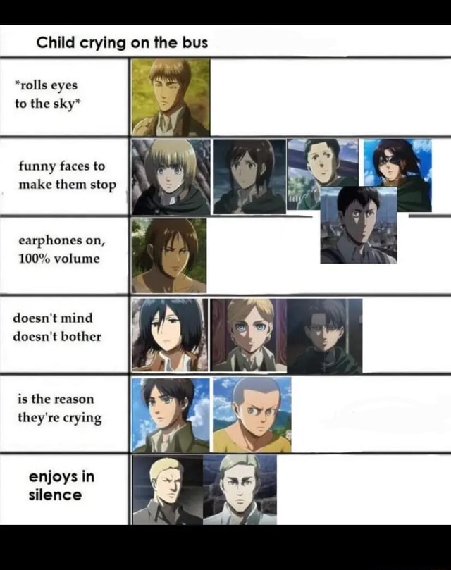 Child crying on the bus by 'in *rolls eyes to the sky* funny faces to ...