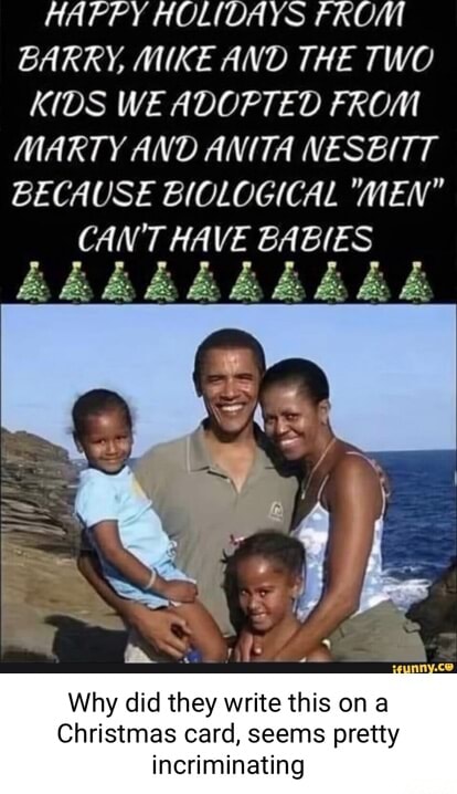 HAPPY HOLIDAYS FROM BARRY, MIKE AND THE TWO KIDS WE ADOPTED FROM MARTY ...