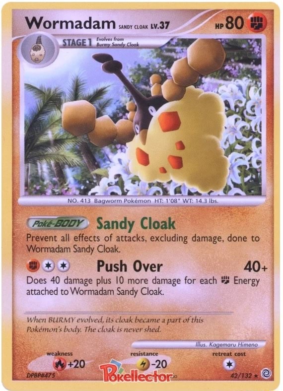 Wormadam NO- 413. Bagworm Pokemon _HT: WT. 14.3 Ibs Sandy Cloak Prevent ...