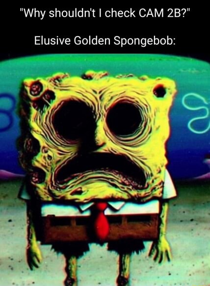 "Why shouldn't I check CAM Elusive Golden Spongebob: - iFunny