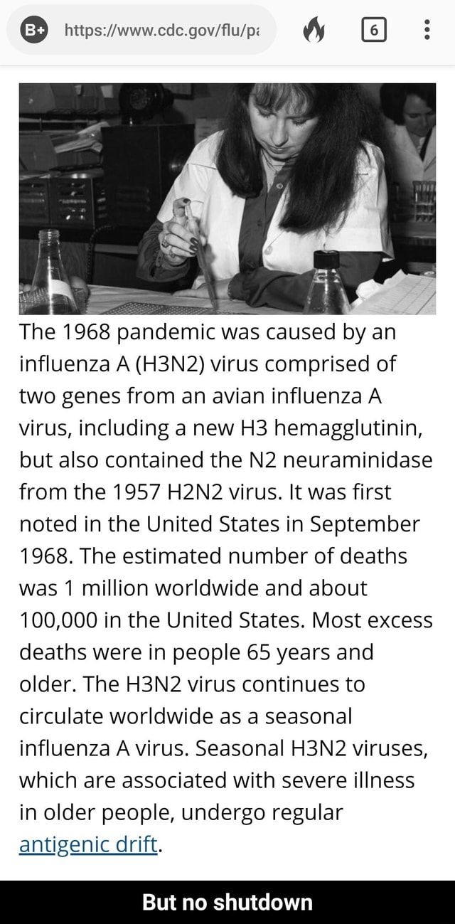 Influenza A (H3N2) virus comprised of two genes from an avian influenza ...