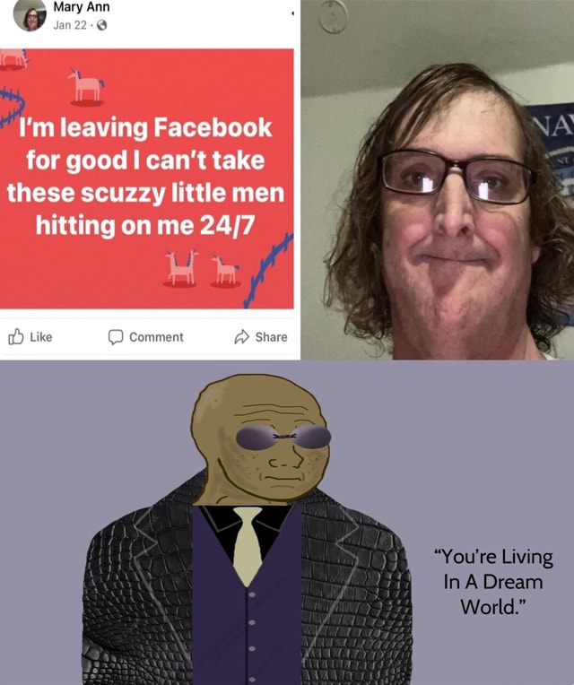 Mary Ann Jan 22 I'm leaving Facebook for good I can't take these scuzzy ...