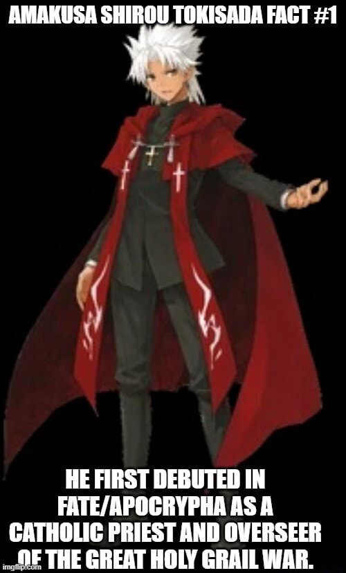 He first debuted in Fate/Apocrypha as a Catholic priest and Overseer of ...