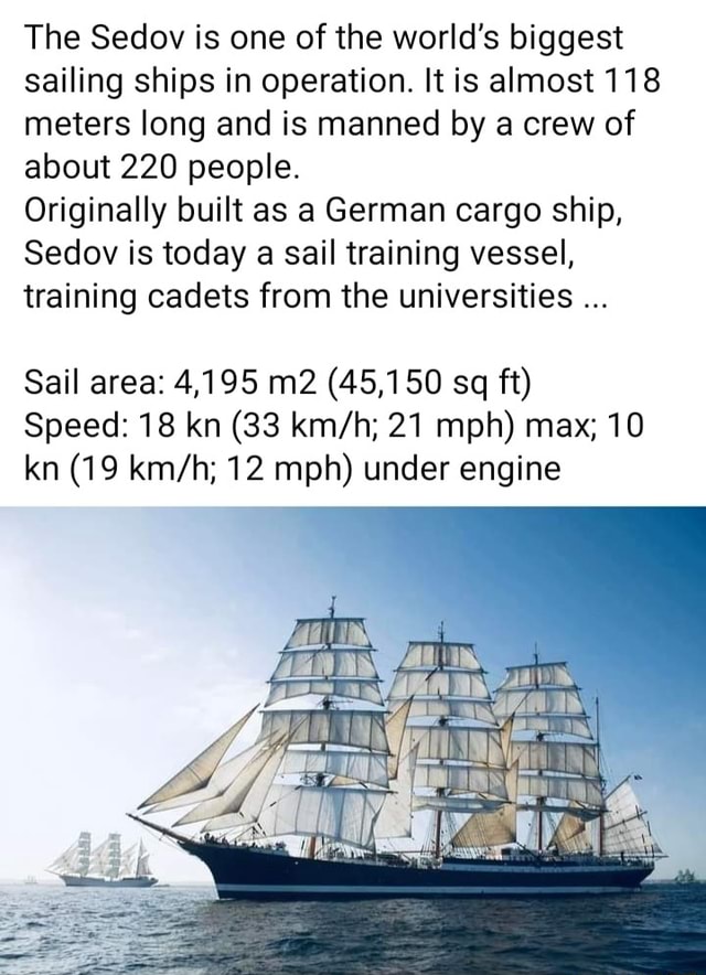 The Sedov is one of the world's biggest sailing ships in operation. It ...
