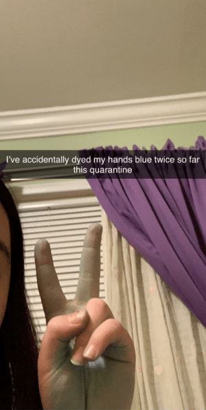 Big whoops - 've accidentally dyed my hands blue twice so far this ...