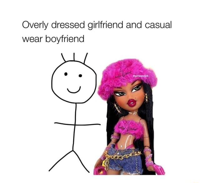 Overly dressed girlfriend and casual wear boyfriend - iFunny