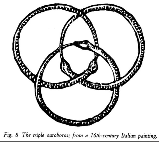 Fig. 8 The triple ouroboros; from 16th-century Italian painting. - iFunny