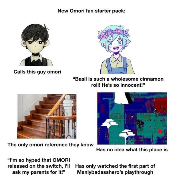 New Omori fan starter pack: Calls this guy omori "Basil is such a wholesome cinnamon roll! He's ...