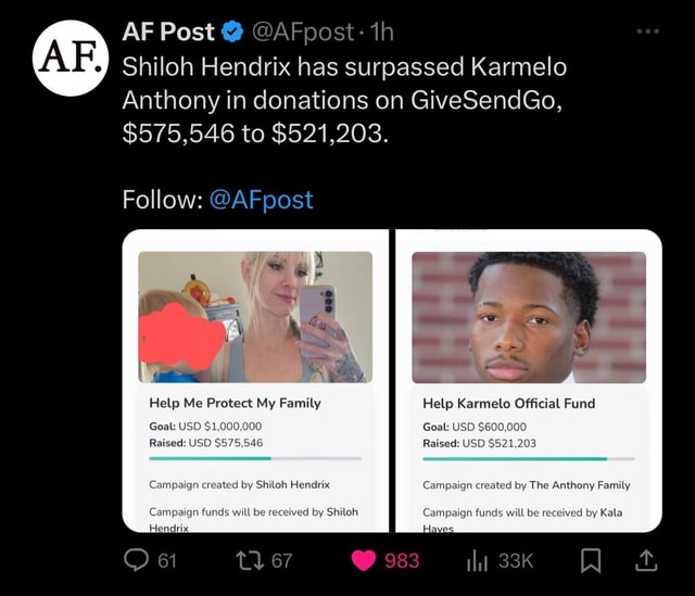 AF Post @ @AFpost: ih Shiloh Hendrix has surpassed Karmelo Anthony in ...