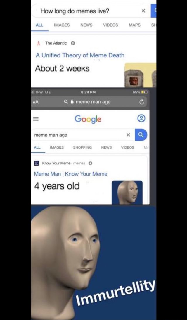 How long do memes live? A Uni eory of Meme Death About 2 weeks Meme Man ...